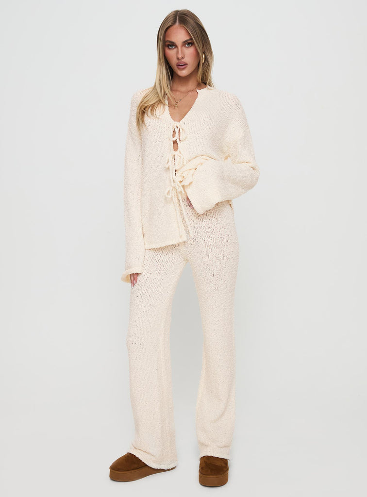 Slow Mover Boucle Lounge Set Cream | Princess Polly