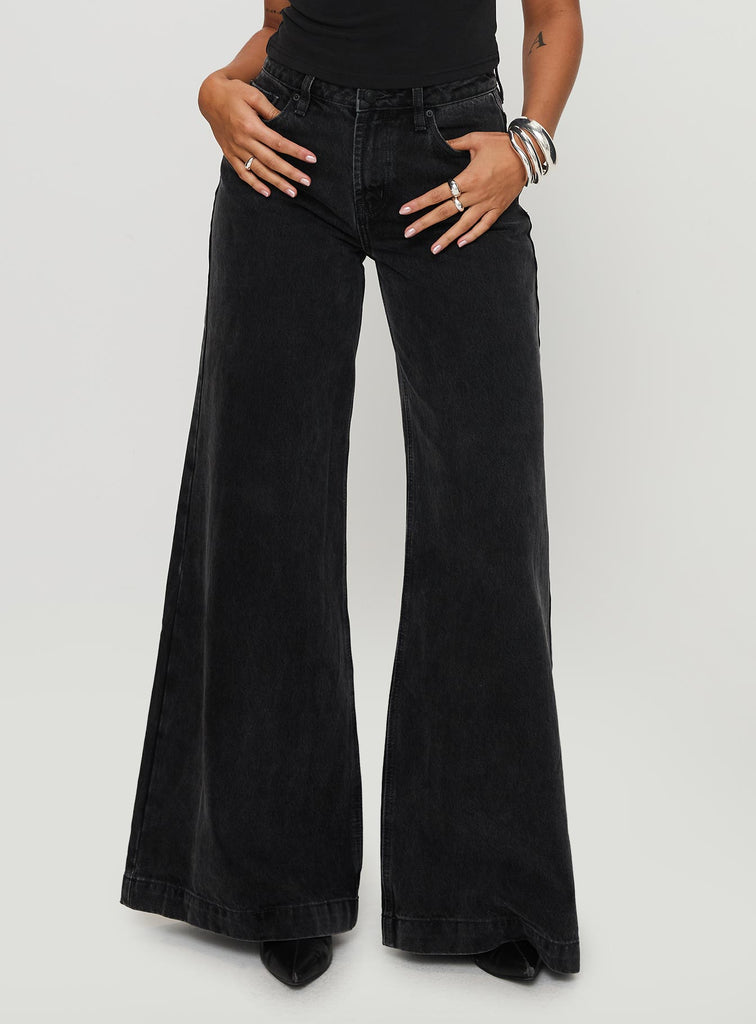 Toby Low Ultra Baggy Jean Charcoal | Princess Polly