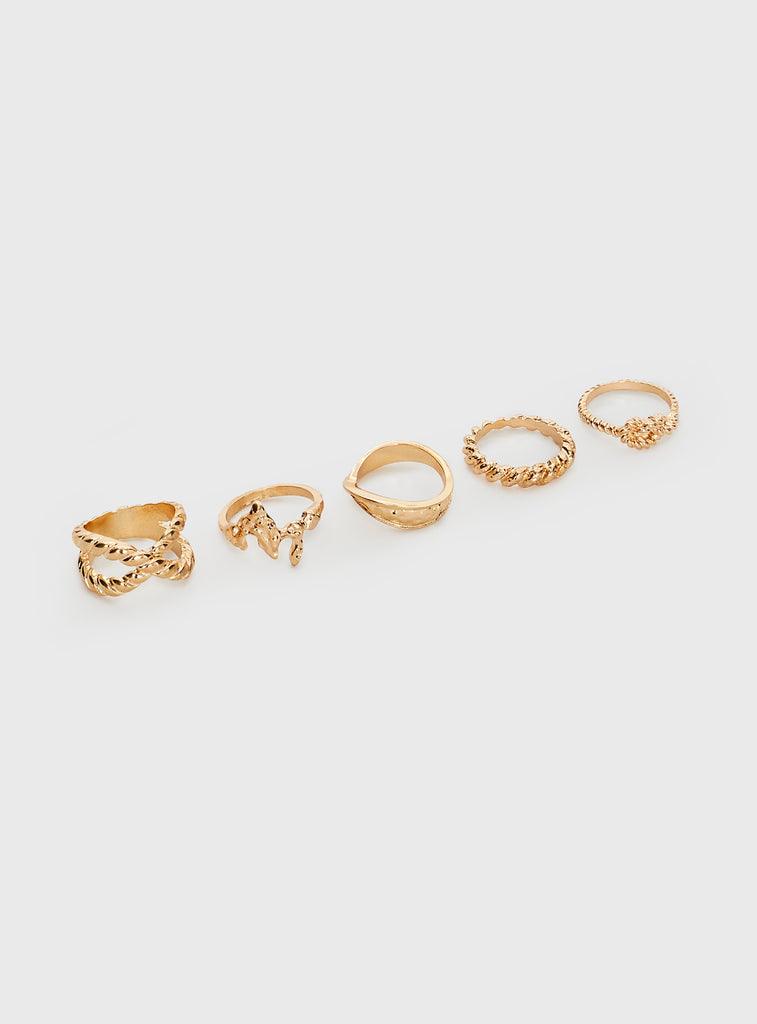 Treasure Me Ring Pack Gold | Princess Polly