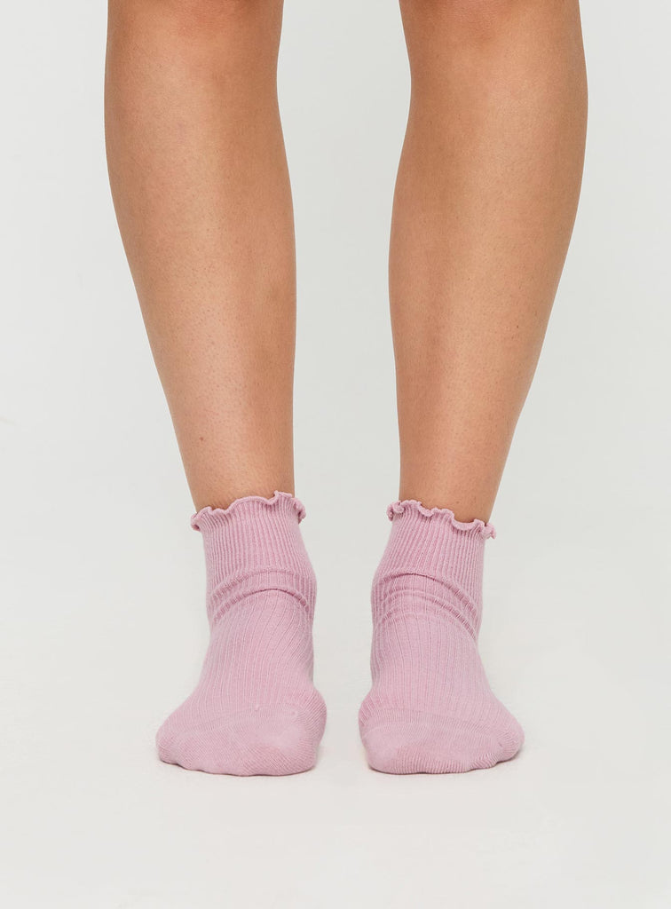 Penne Ruffle Socks Pink | Princess Polly USA