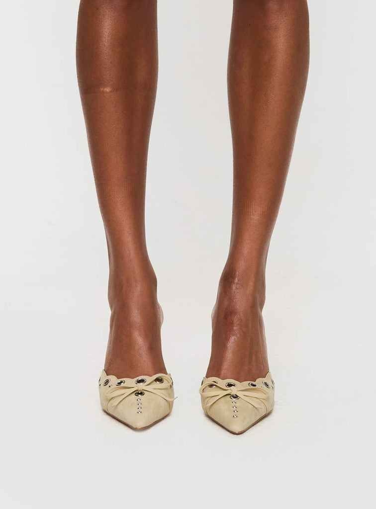 Charisma Pointed Toe Heels Taupe | Princess Polly