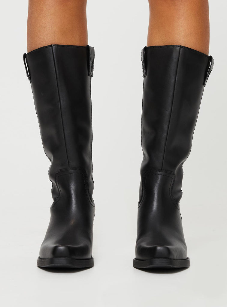 Windsor Smith Howler Knee High Boots Black | Princess Polly