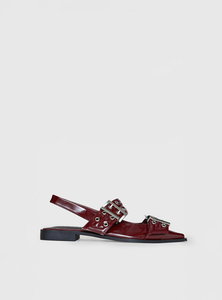 Therapy Matilda Flats Cherry Patent | Princess Polly