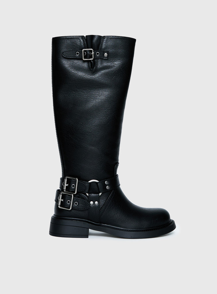 Billini Kaylen Riding Boots Black | Princess Polly