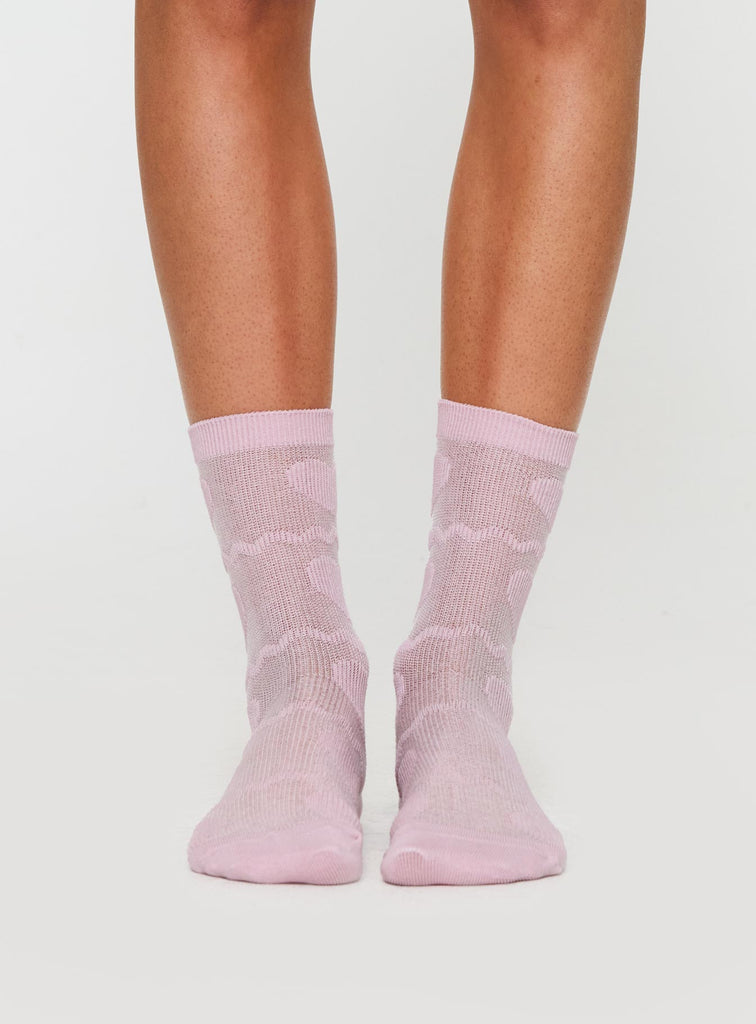 Sonder Crew Socks Pink | Princess Polly