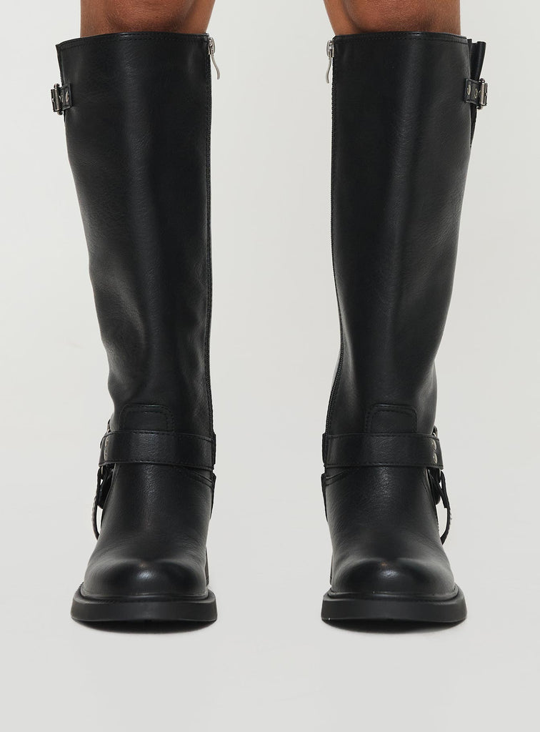 Billini Kaylen Riding Boots Black | Princess Polly USA