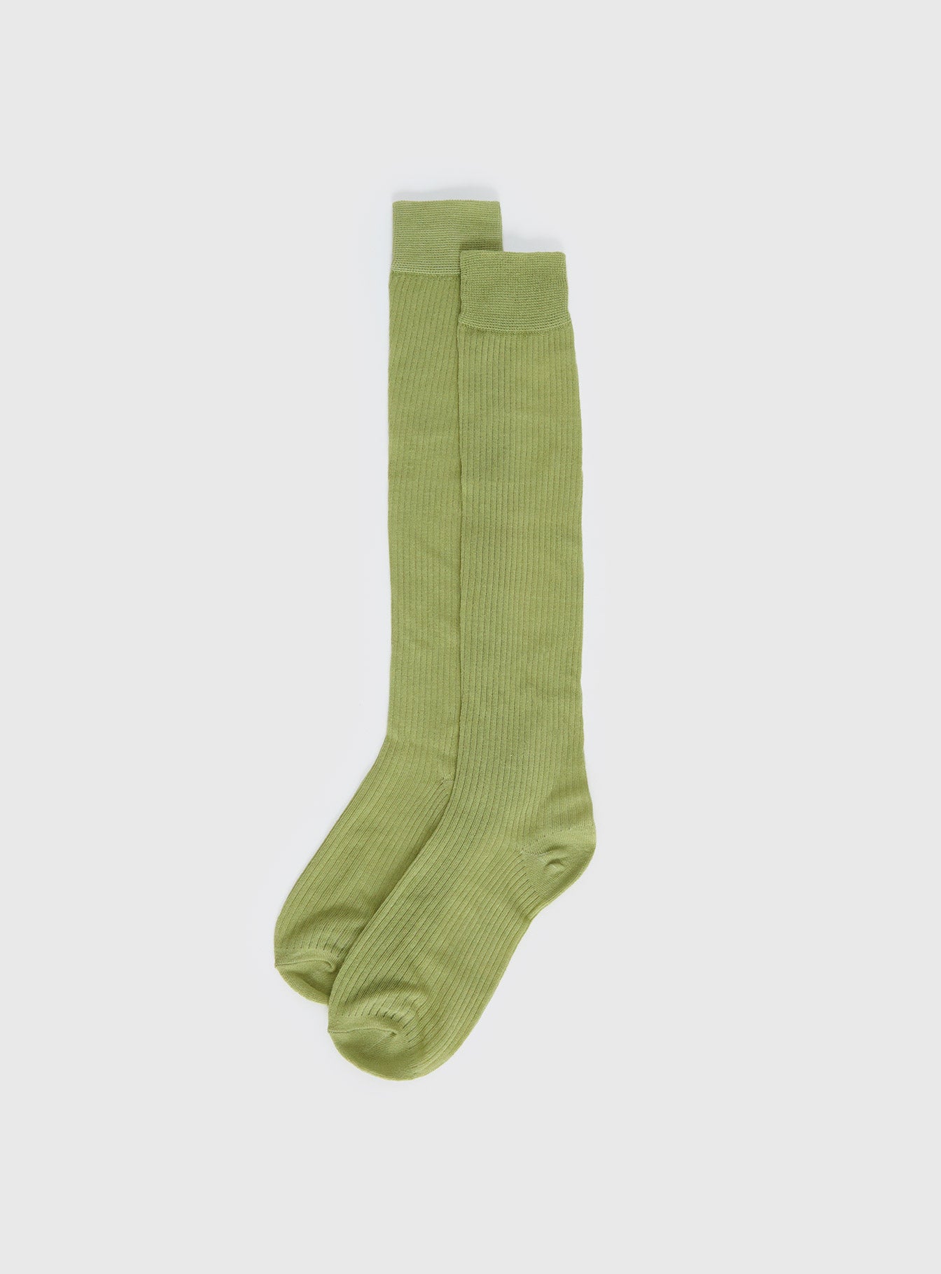 Zaydee Ribbed Socks Green | Princess Polly