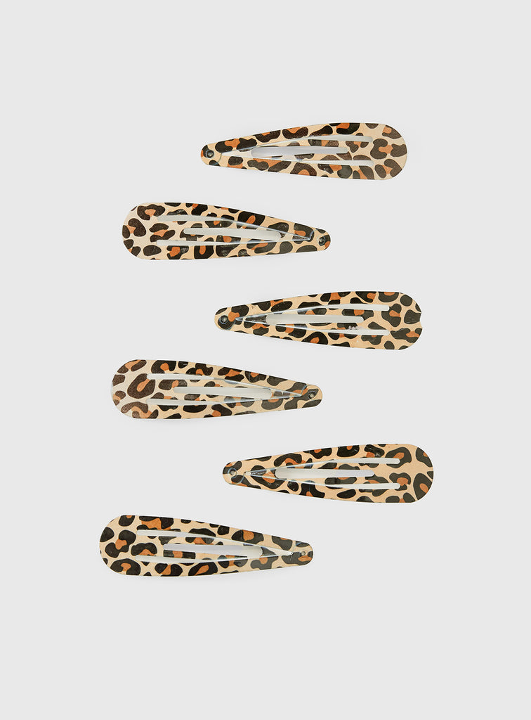 Make Your Mark Hair Clip Pack Leopard | Princess Polly