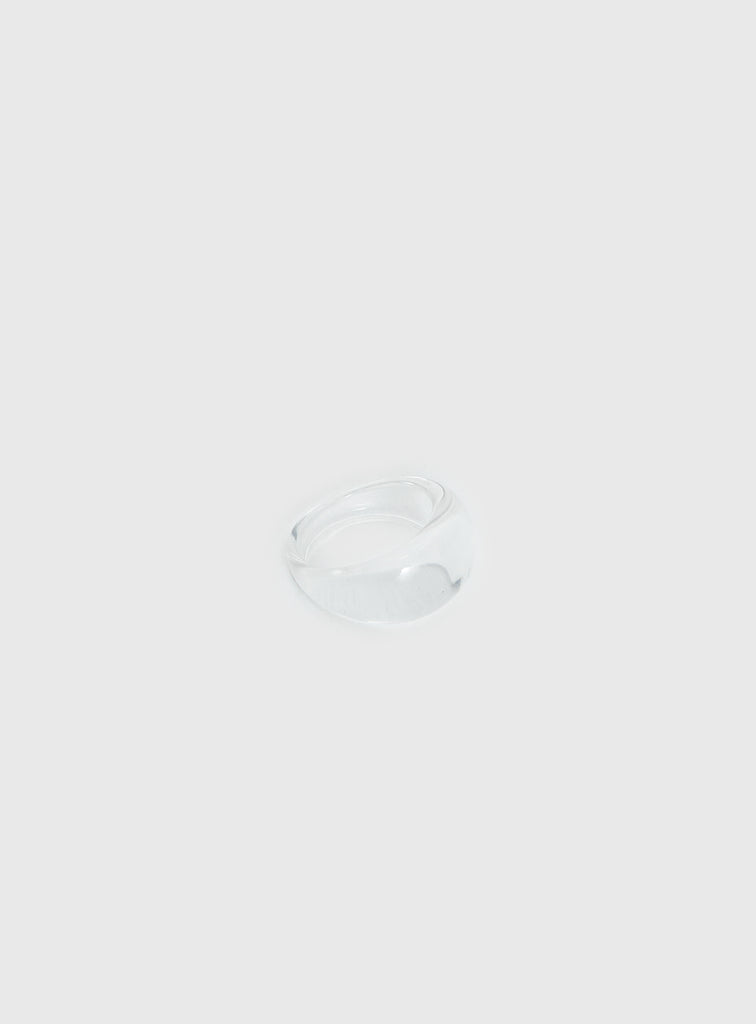 Addilyn Statement Ring Clear | Princess Polly
