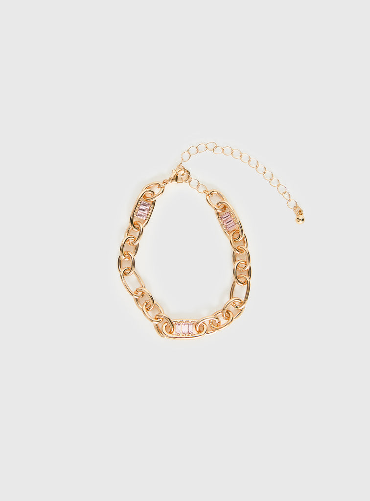 Brodey Bracelet Gold / Pink | Princess Polly