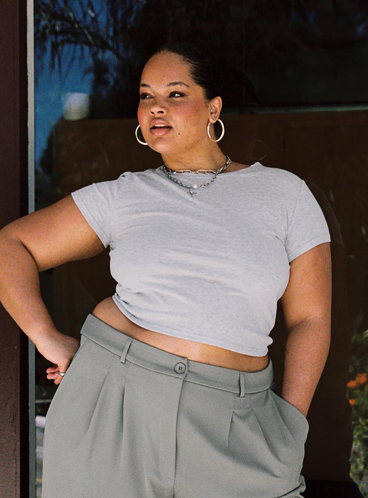 Lex Top Grey Curve | Princess Polly