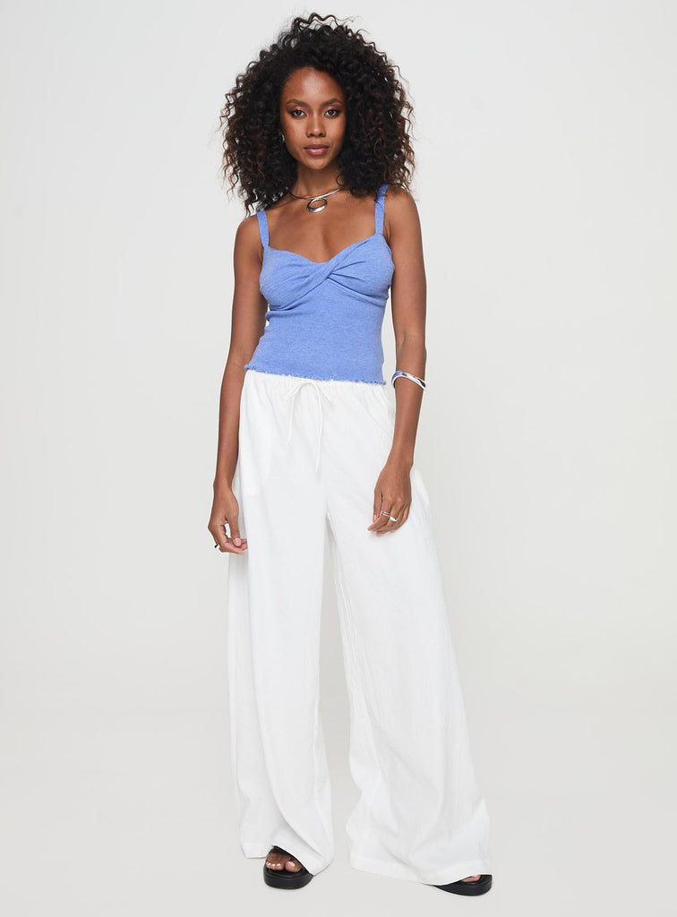 Dalma Twist Top Blue | Princess Polly
