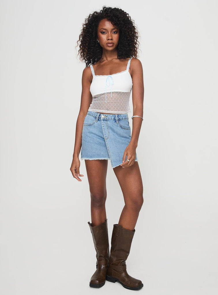 Tadeo Lace Cami Top White | Princess Polly