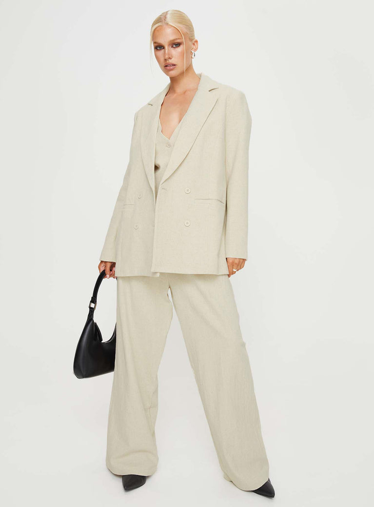 Wyoming Blazer Oatmeal | Princess Polly USA
