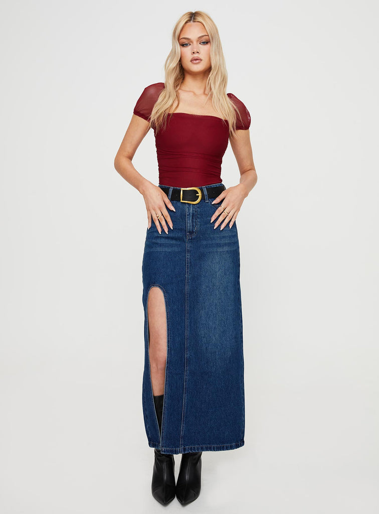 Dostan Bodysuit Burgundy | Princess Polly