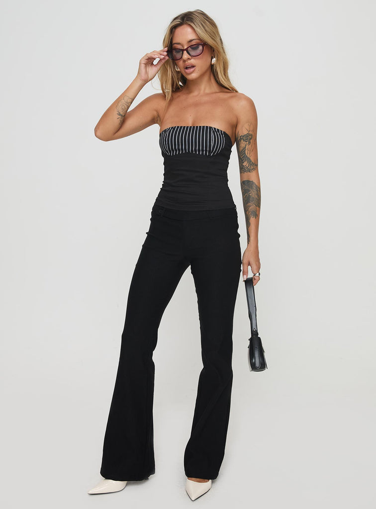 Everard Strapless Top Black | Princess Polly