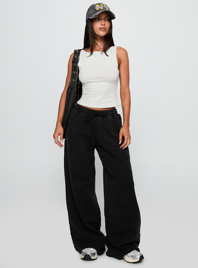 Bleeker High Neck Top Grey Marle | Princess Polly