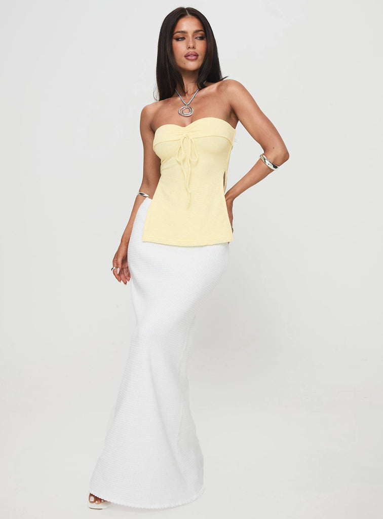 Laurenita Longline Tube Top Yellow | Princess Polly