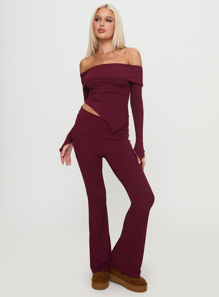 Outta Town Set Burgundy | Princess Polly