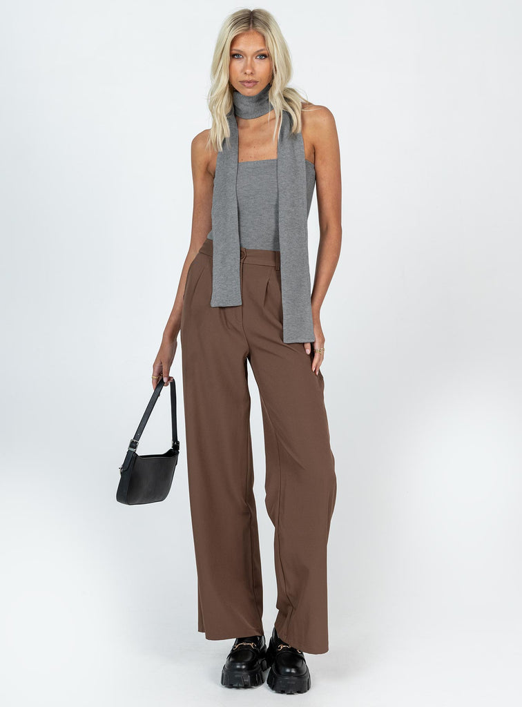 Archer Pants Brown Eco Tall | Princess Polly