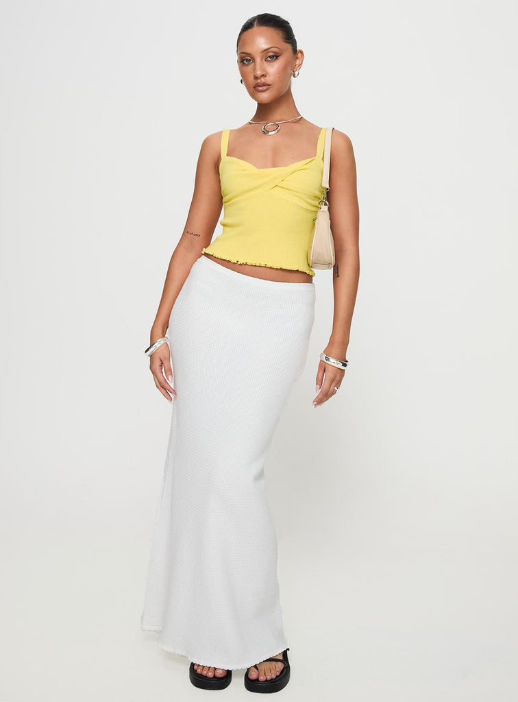Dalma Twist Top Yellow | Princess Polly