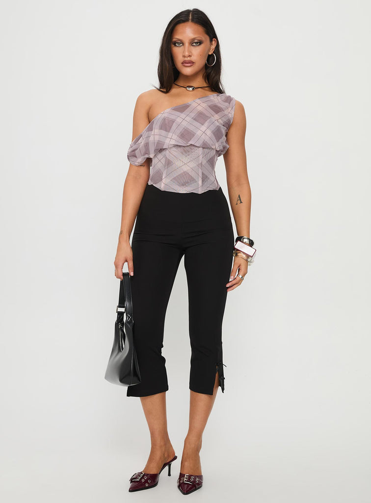 Amabelle Corset Draped Top Multi Plaid | Princess Polly