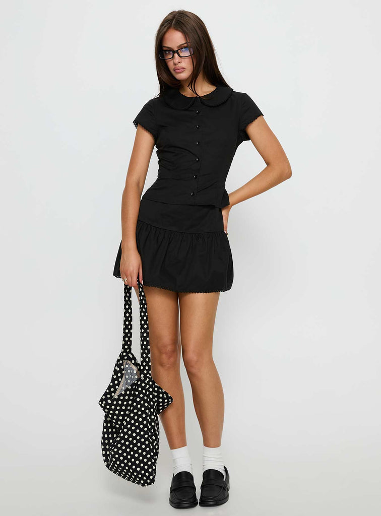 Sweet Treat Button Up Set Black | Princess Polly