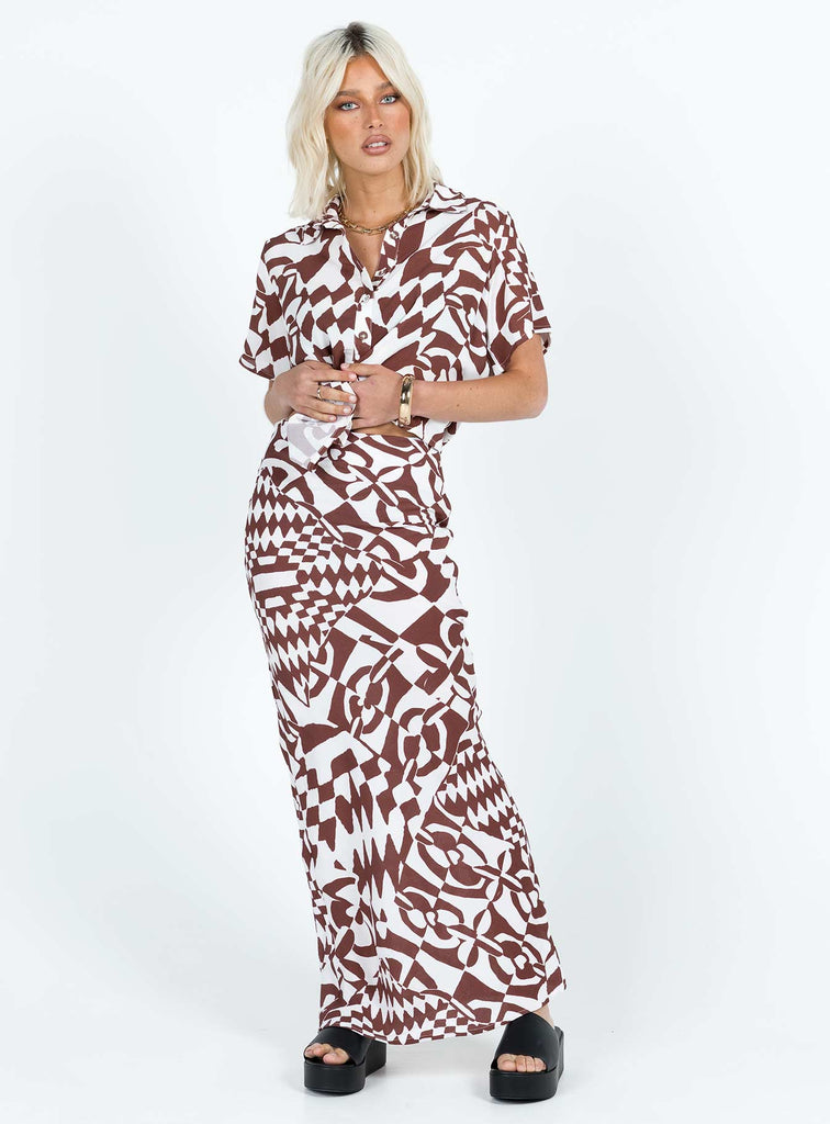 Bekka Set Brown / White | Princess Polly