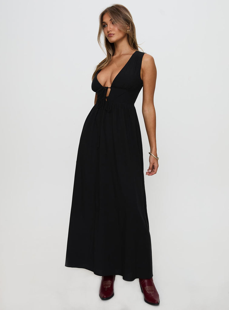 Pokey Maxi Dress Black | Princess Polly