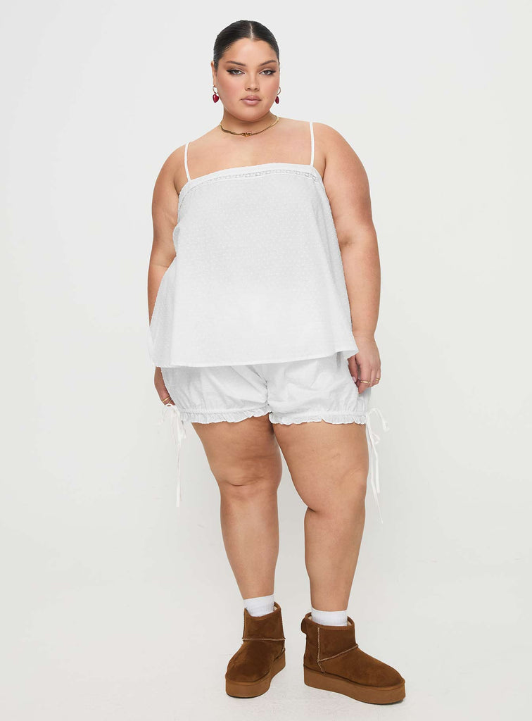 Invisible String Sleep Top White Curve | Princess Polly