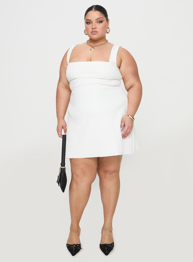 Bombshell Mini Dress White Curve | Princess Polly USA