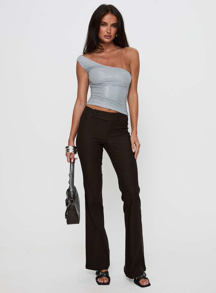 Kinkirk Flared Pants Chocolate Petite | Princess Polly