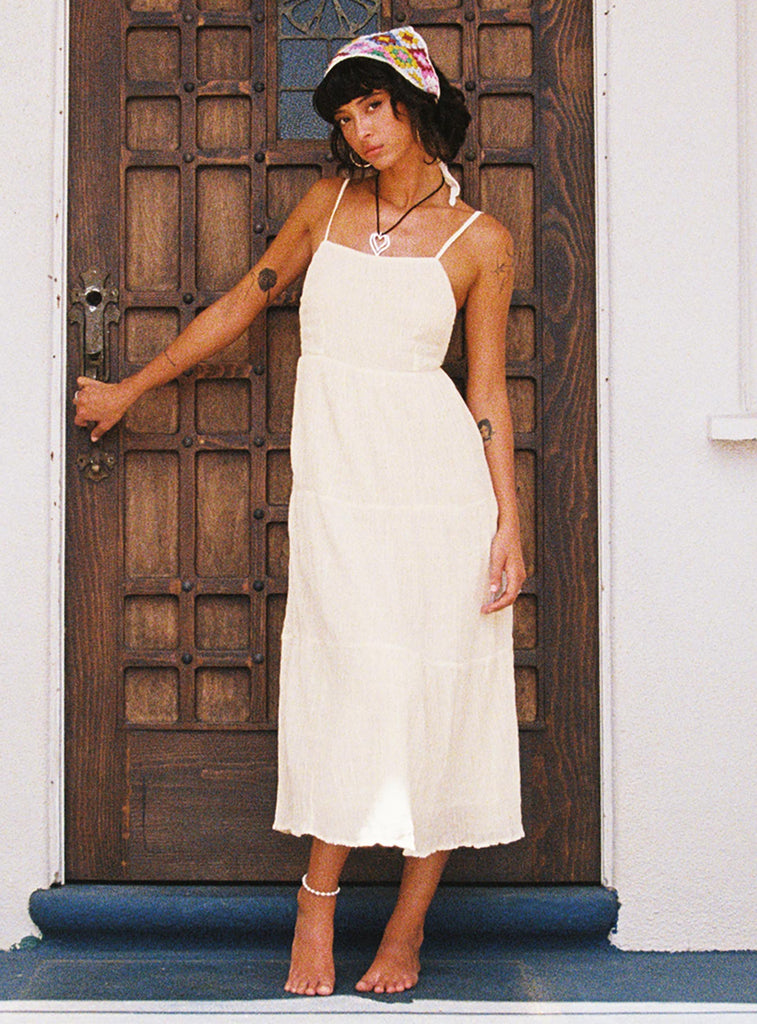 Ricci Maxi Dress Ivory | Princess Polly USA