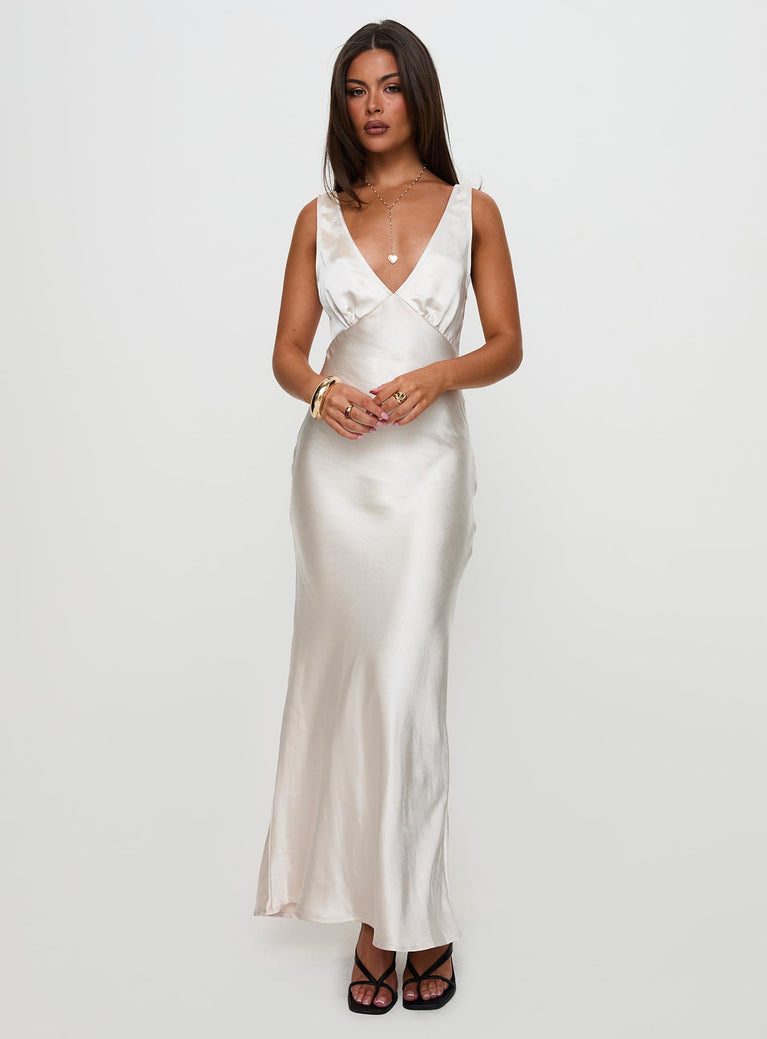 Allegra Maxi Dress Champagne | Princess Polly USA