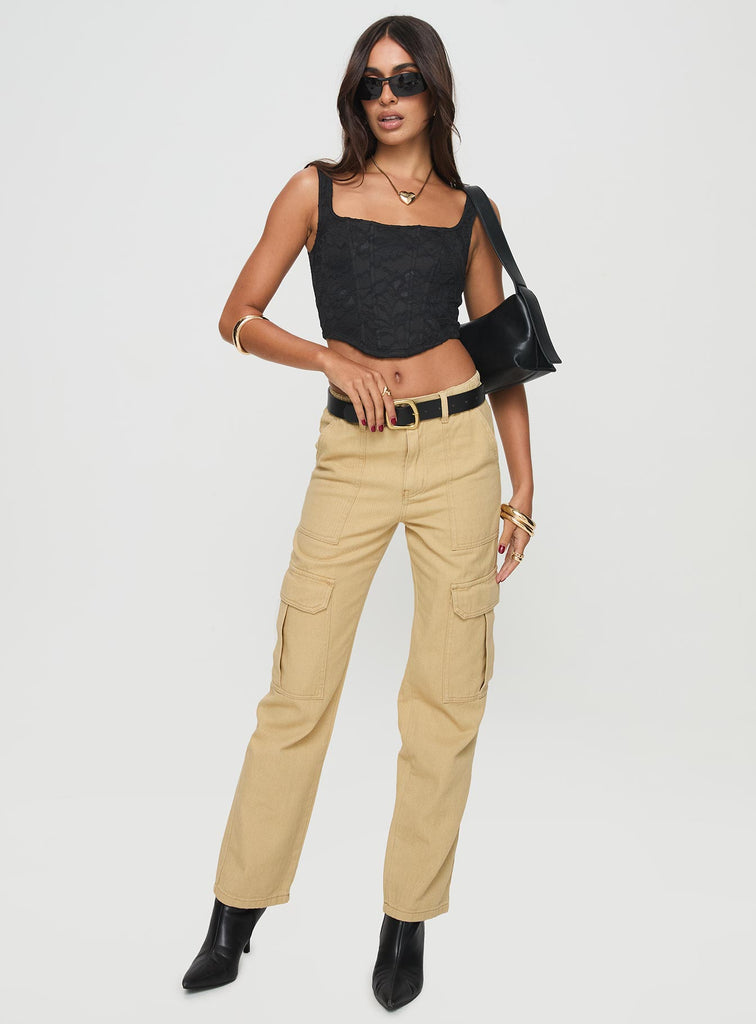 Bonney Corset Top Black | Princess Polly