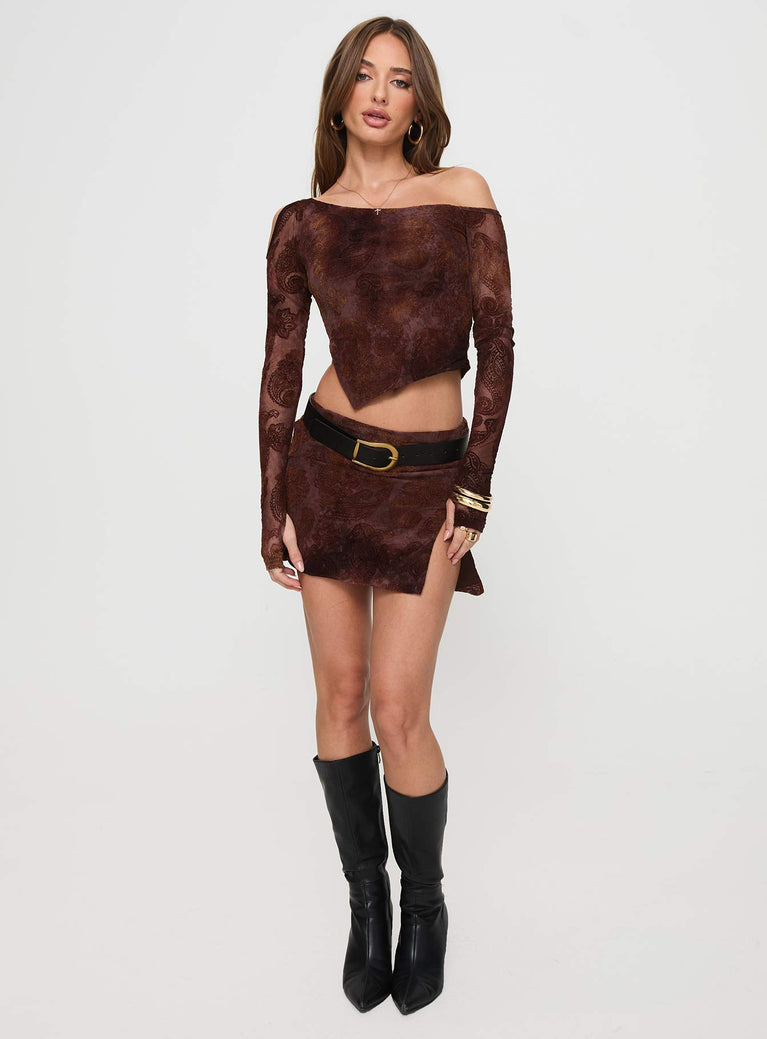 Jalis One Shoulder Set Paisley | Princess Polly USA