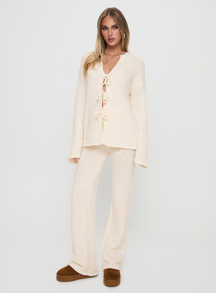 Slow Mover Boucle Lounge Set Cream | Princess Polly