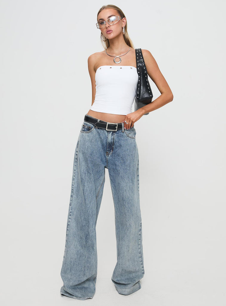 Mayuk Strapless Top White | Princess Polly