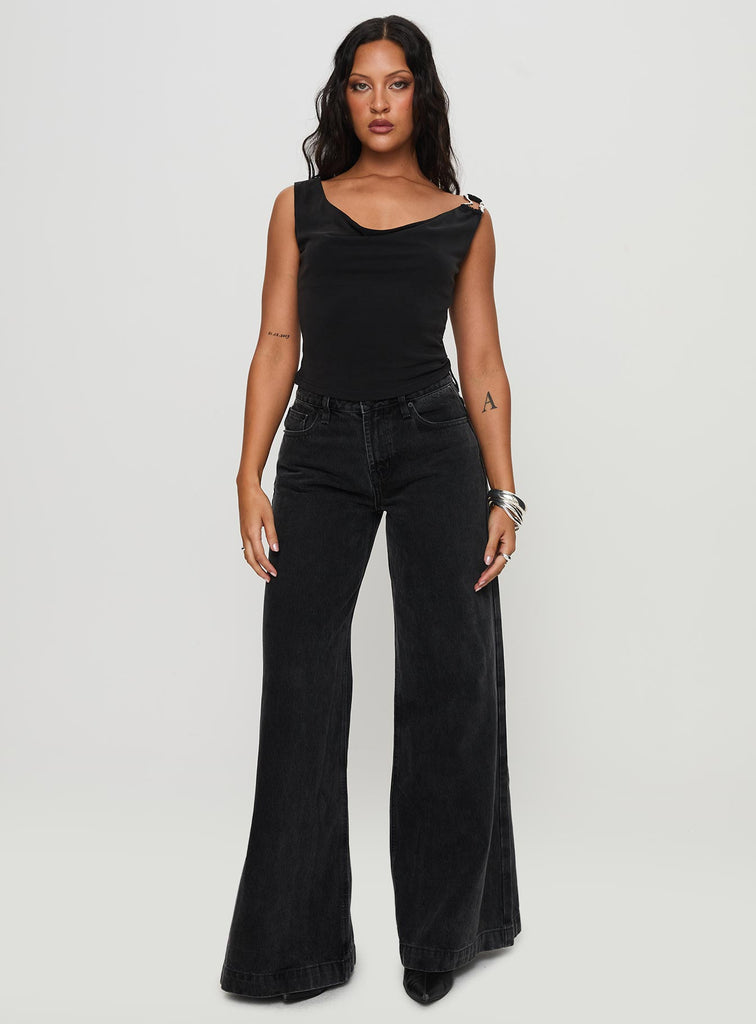 Toby Low Ultra Baggy Jean Charcoal | Princess Polly