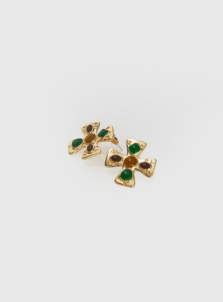 Covie Earrings Gold | Princess Polly