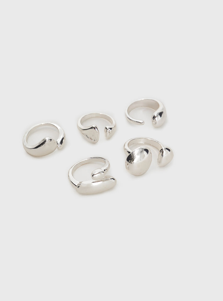 Bubble Ring Pack Silver | Princess Polly