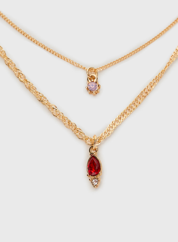 Rosen Necklace Pack Gold / Red | Princess Polly