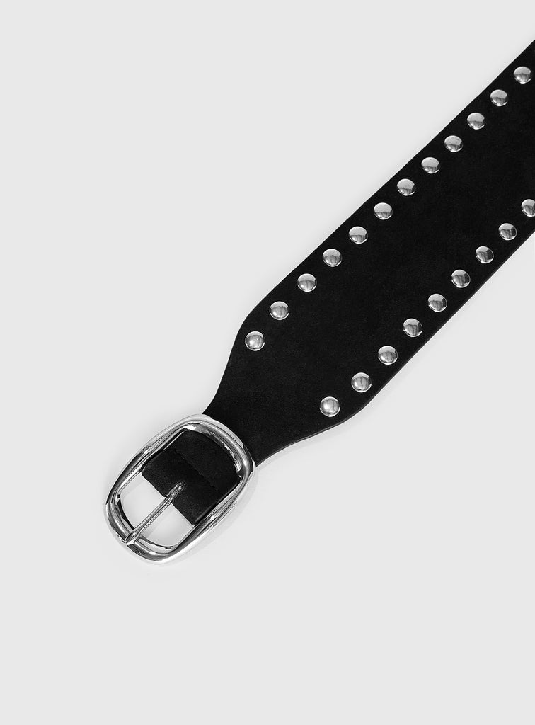 Spheres Stud Belt Black | Princess Polly