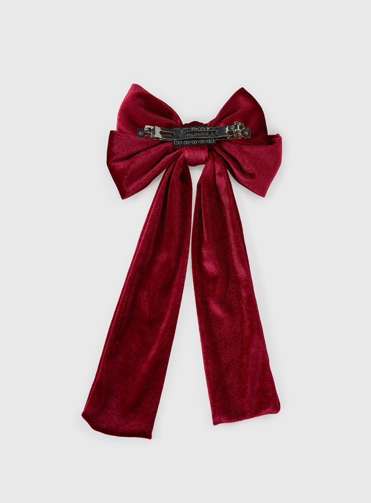 In Love Forever Hair Bow Red | Princess Polly