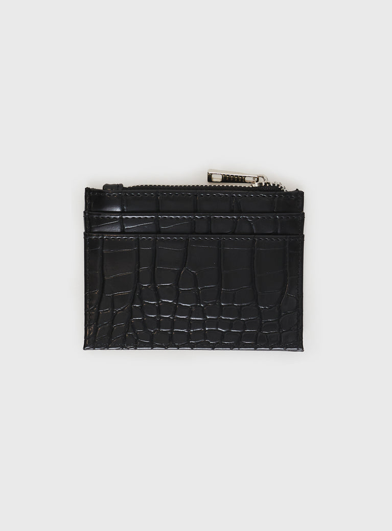 Peta & Jain Ivy Black Croc Coin Purse | Princess Polly USA