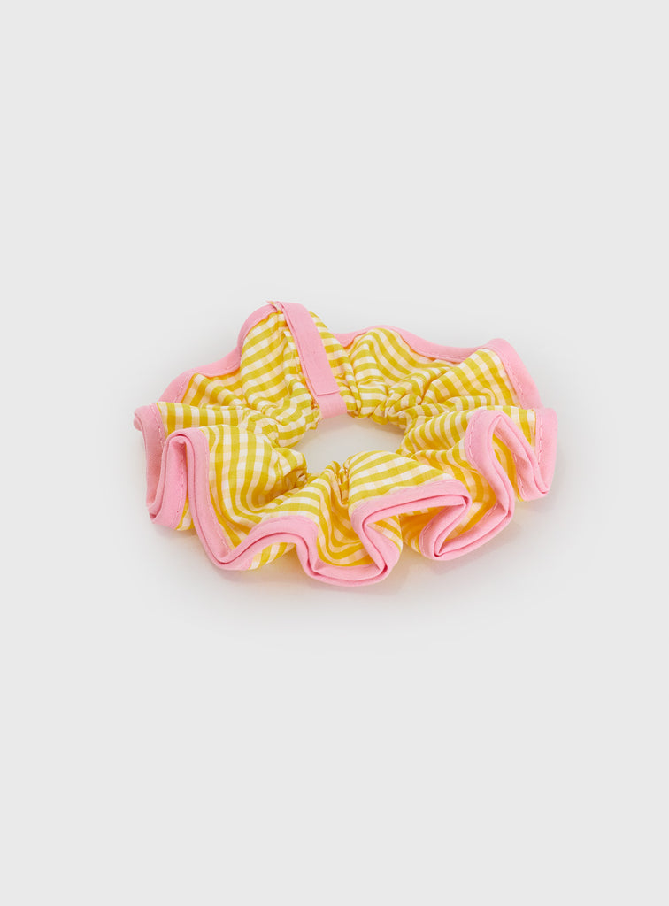 Sebina Scrunchie Yellow / Pink | Princess Polly