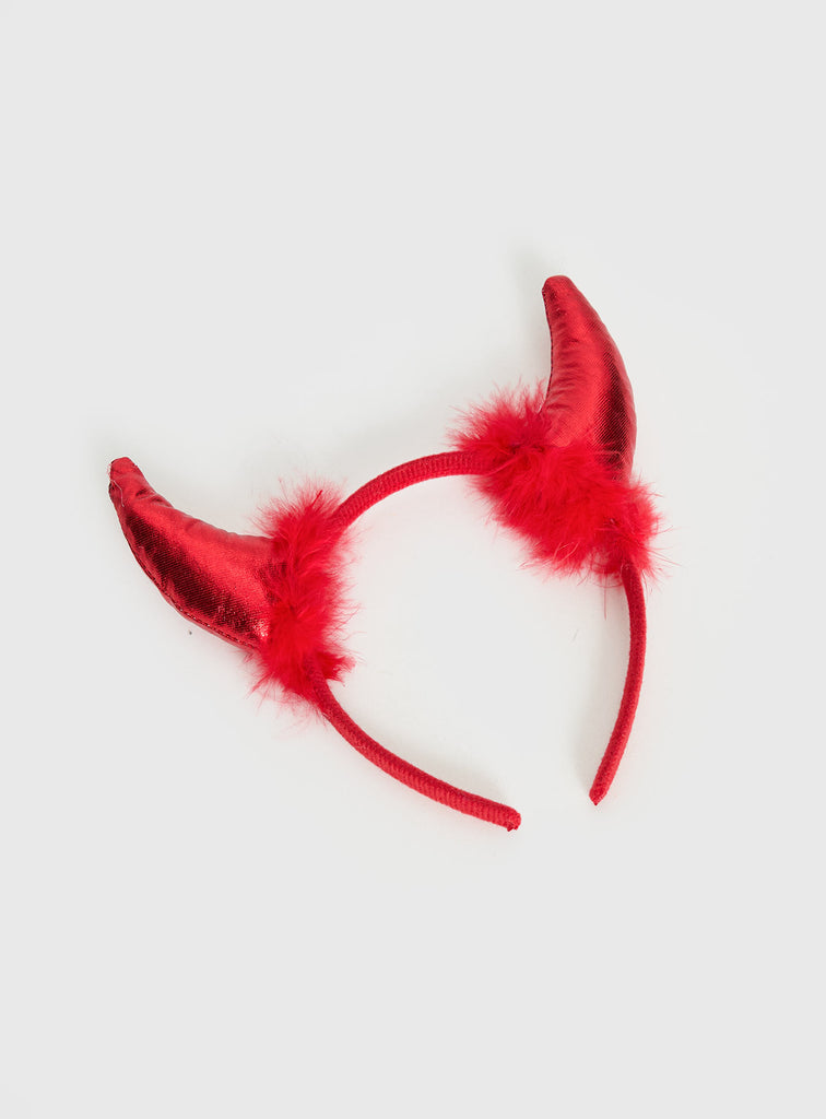Dark Spell Devil Ear Headband Red | Princess Polly