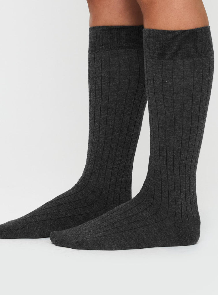Autumnal Knee High Socks Grey | Princess Polly