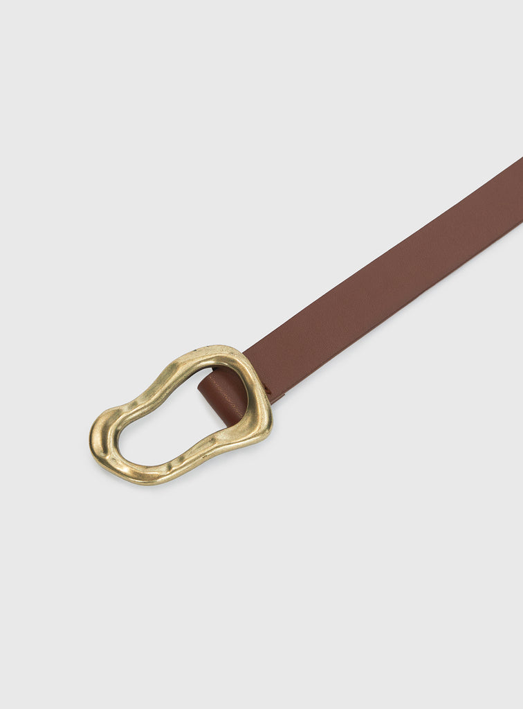 Leto Belt Brown / Gold | Princess Polly