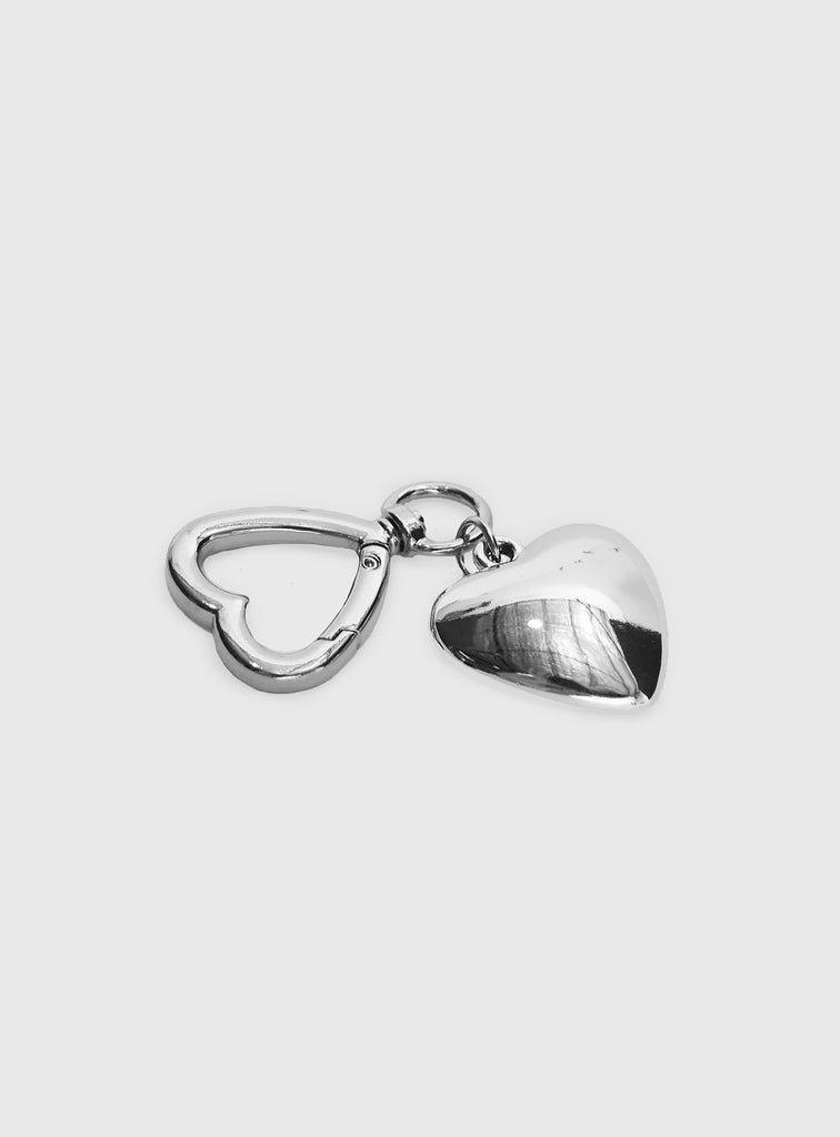 Two Lovers Key Ring Silver | Princess Polly